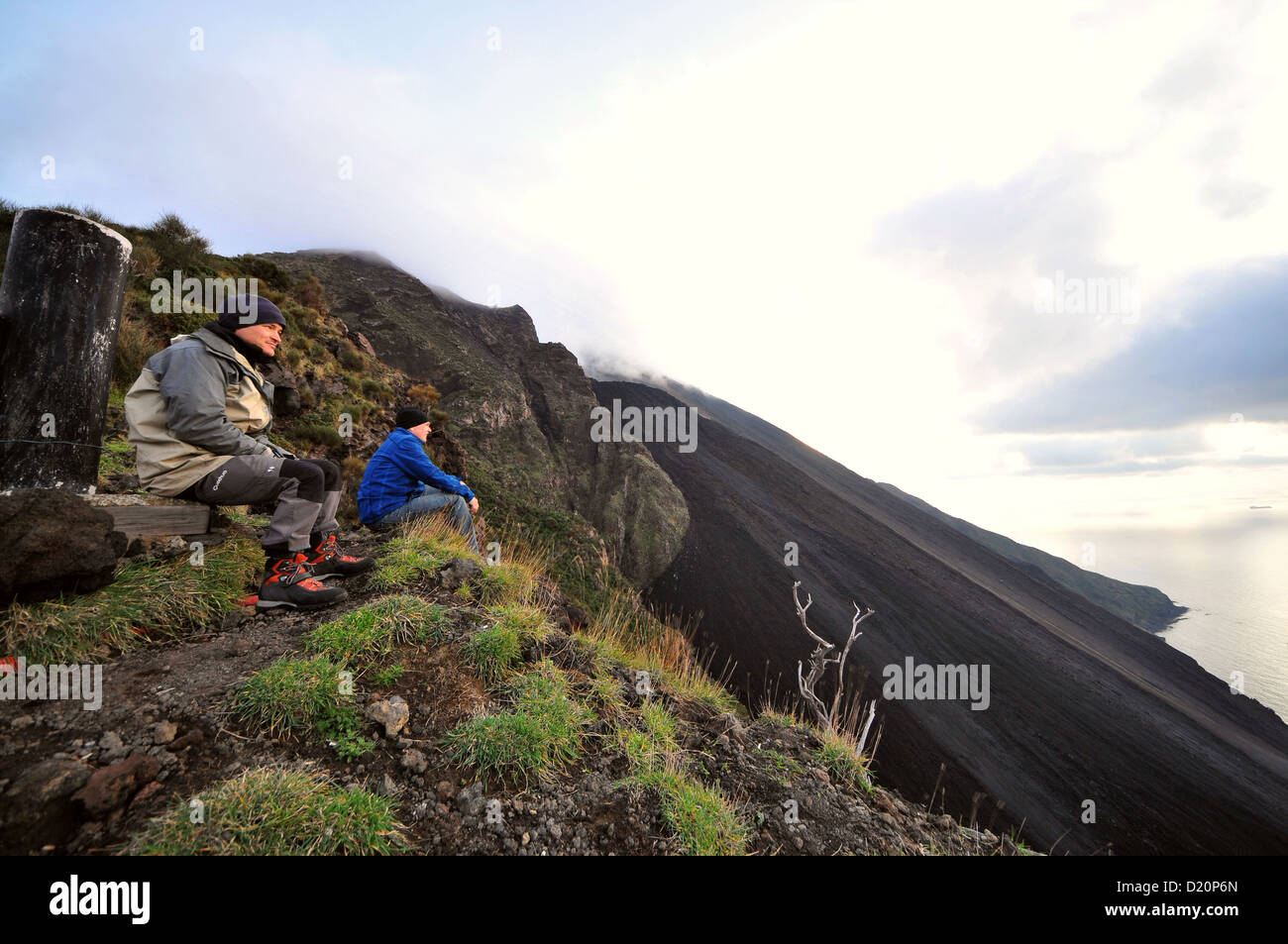 Hiking to Stromboli Vulkano, Island of Stromboli, Aeolian Islands ...