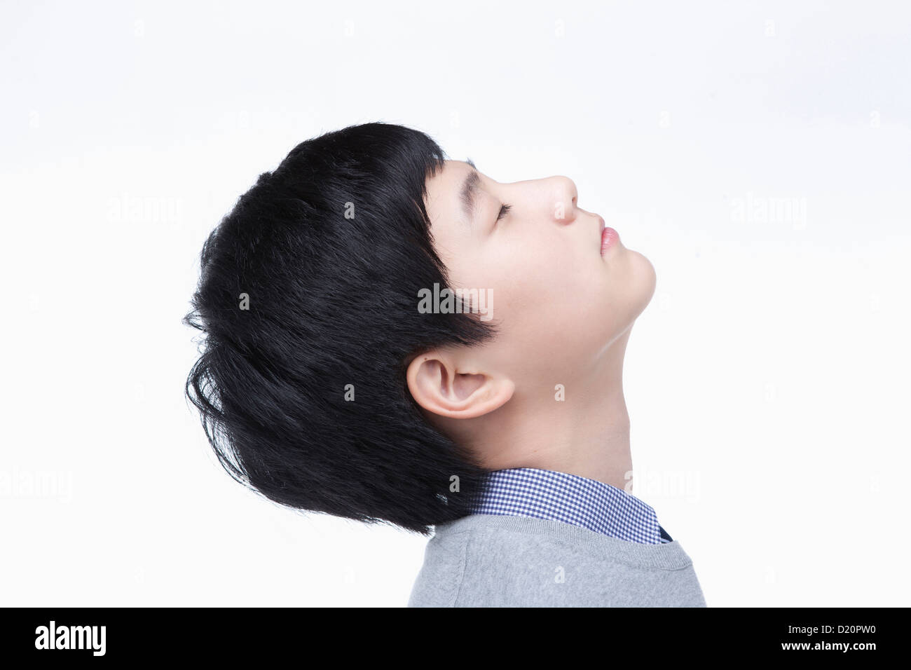 a male student stretching his neck Stock Photo - Alamy