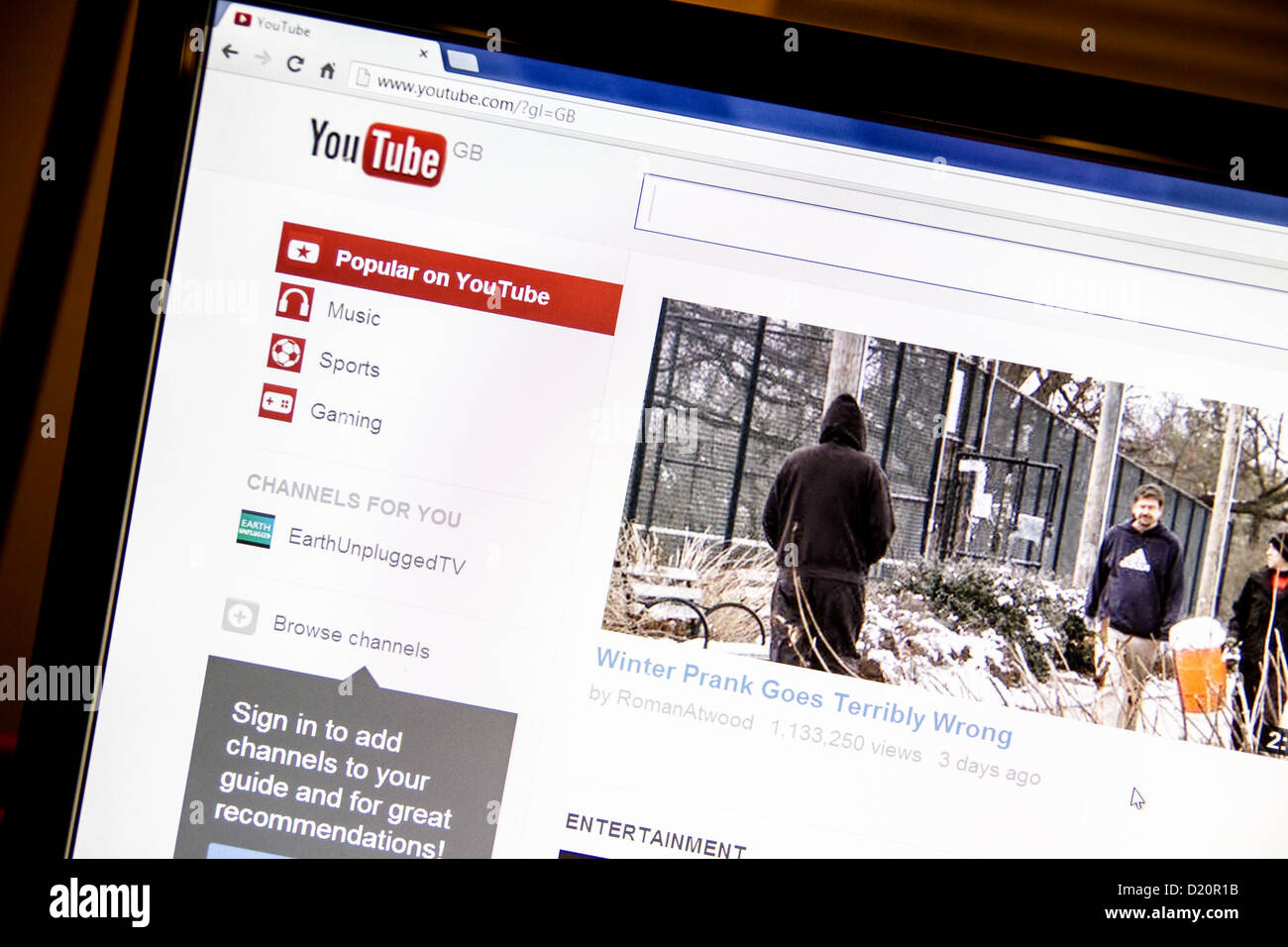 Youtube template hi-res stock photography and images - Alamy