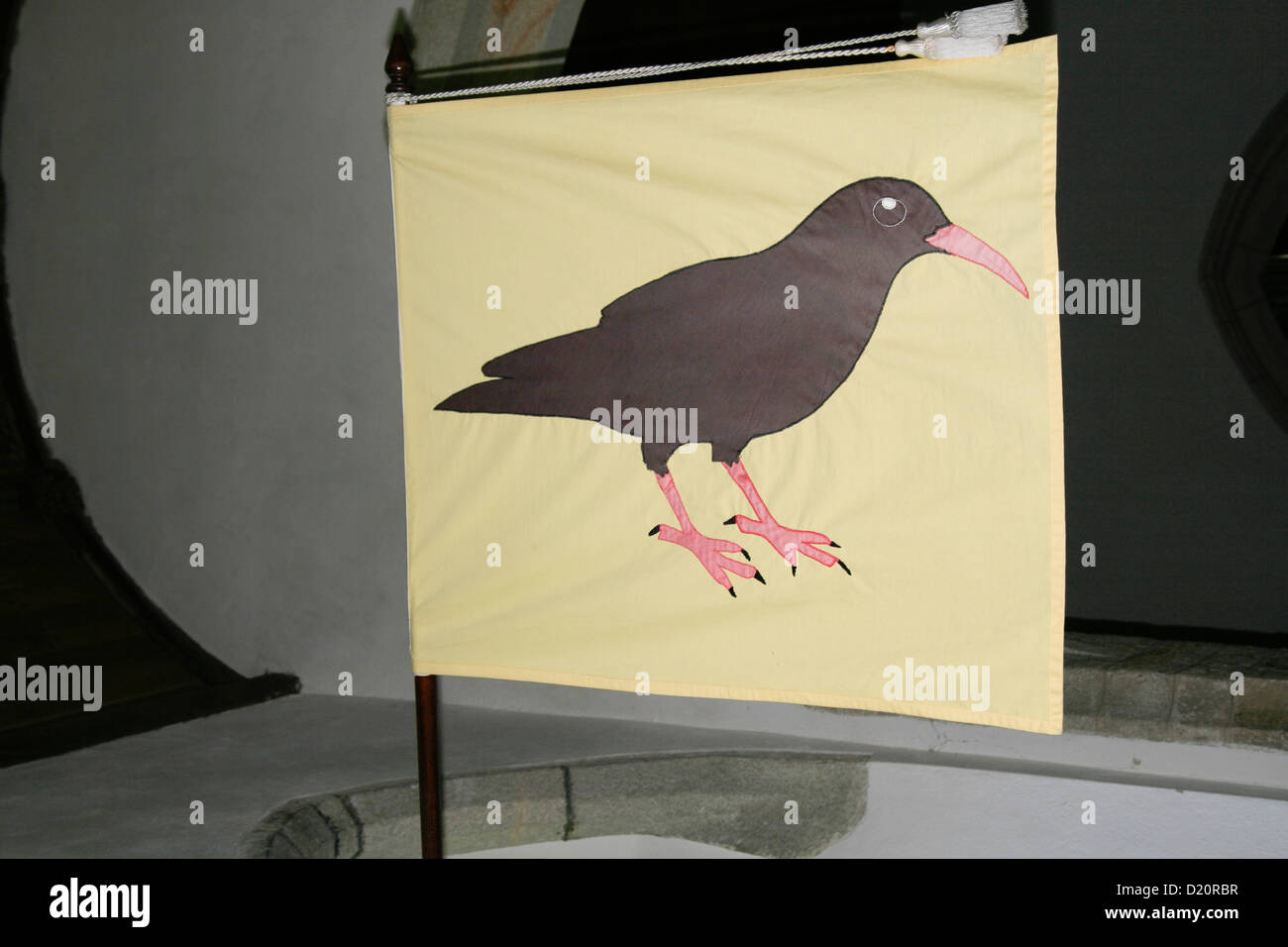 Home Guard banner chough Parish church St Columb Major Cornwall England ...