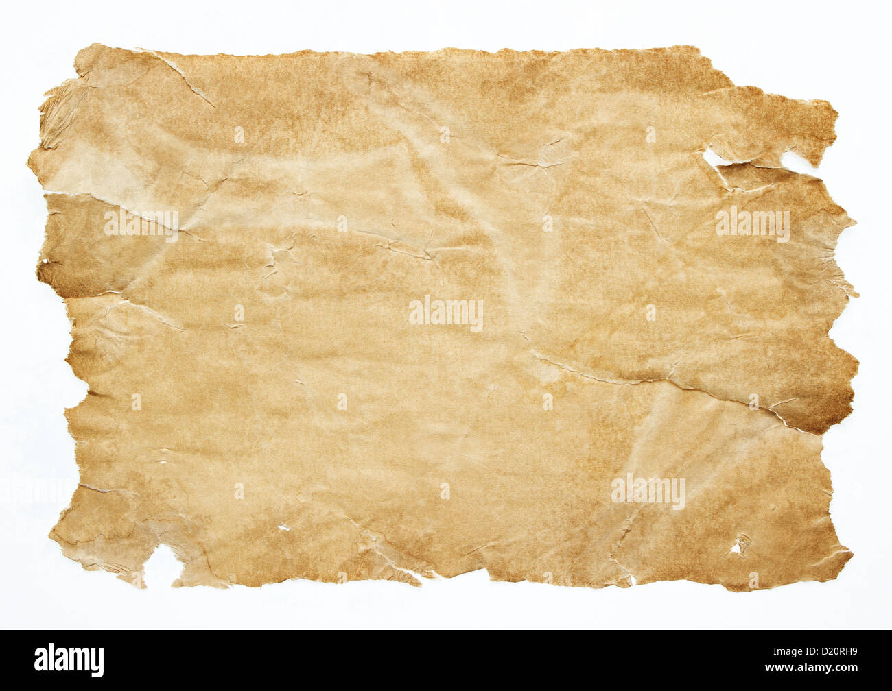 Old paper isolated on white hi-res stock photography and images - Alamy