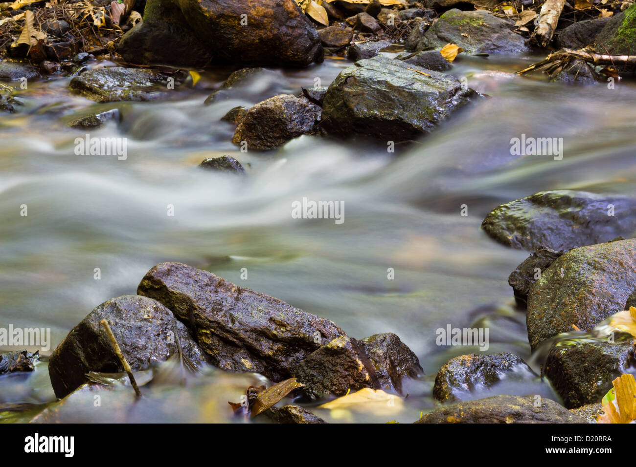Natural Stream in the Area of Waterfall Stock Photo - Alamy