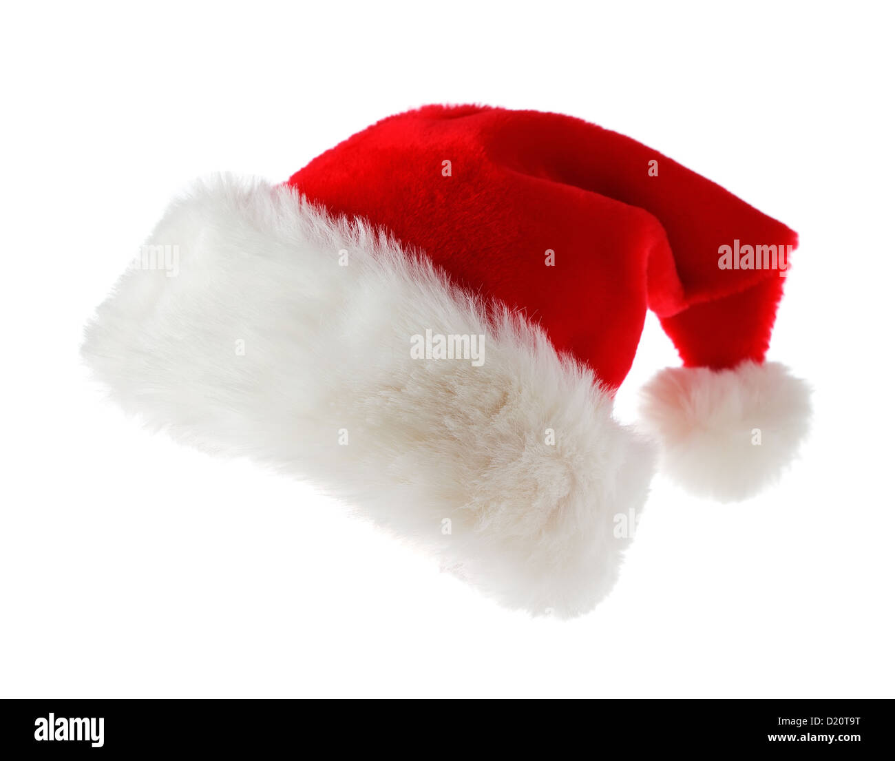 Red santa hat isolated on white background xmas accessory hi-res stock ...
