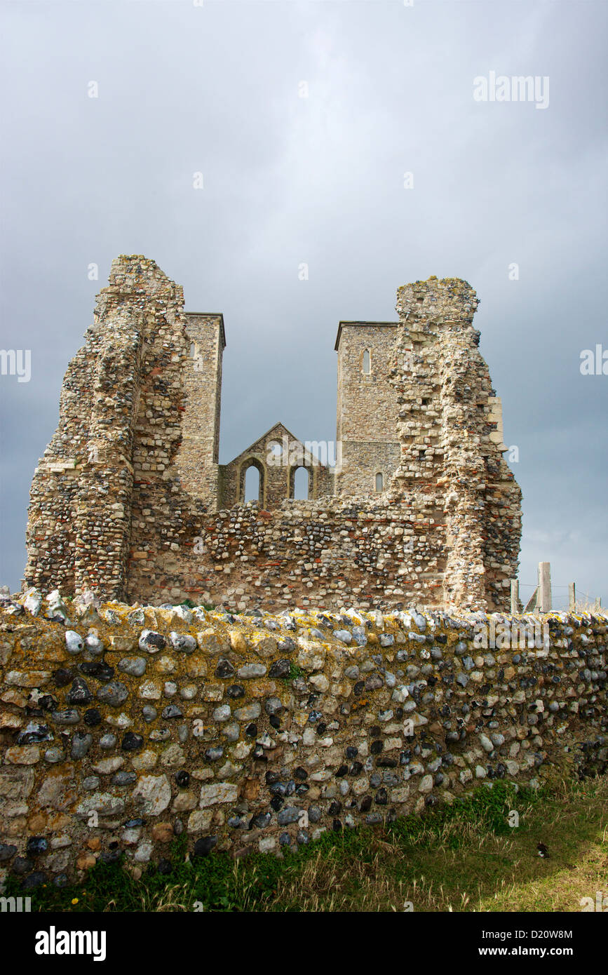 Reculver Towers Roman Fort Kent English Heritage UK Stock Photo - Alamy