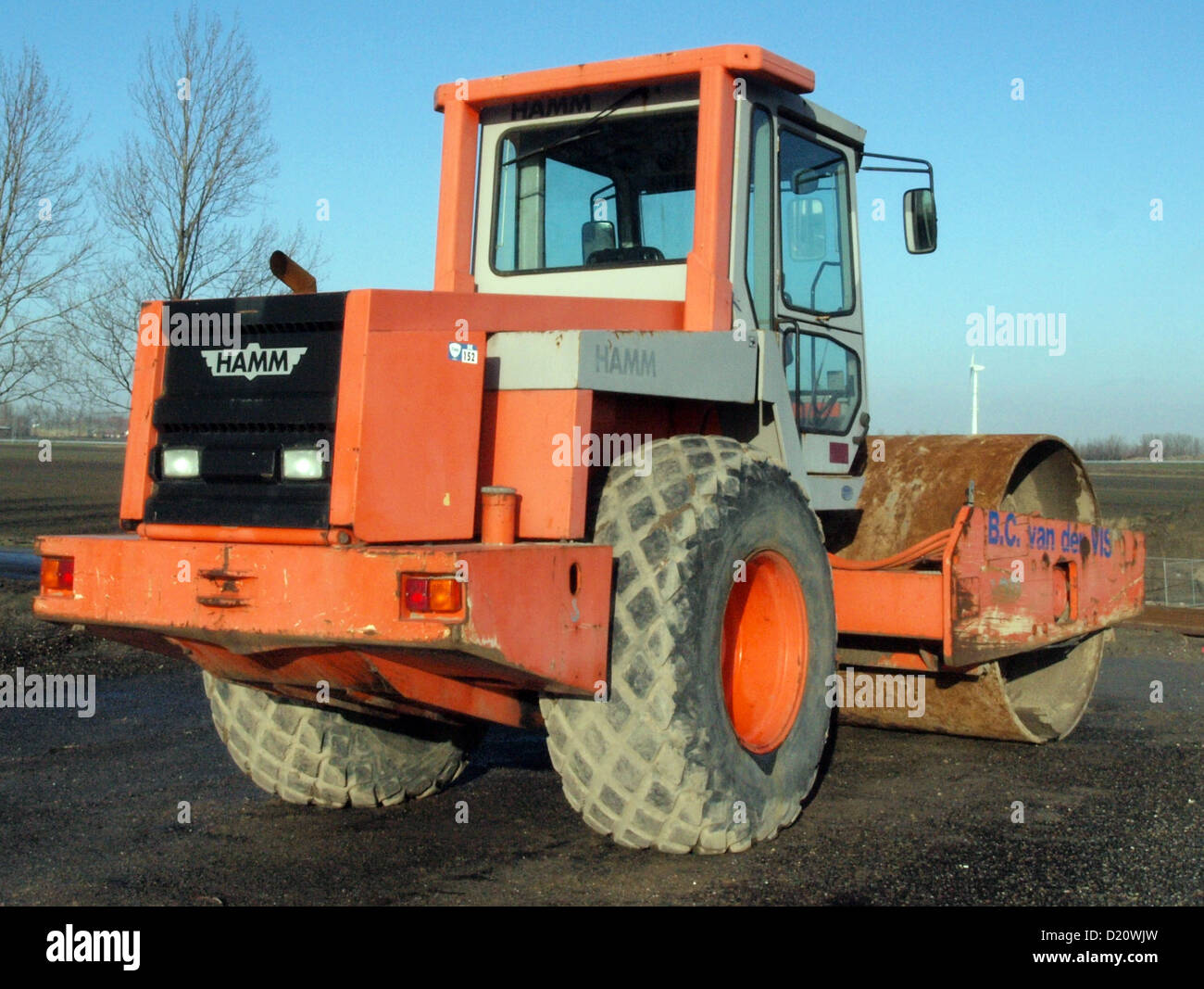 The Hamm road roller is a heavy-duty construction vehicle used for ...