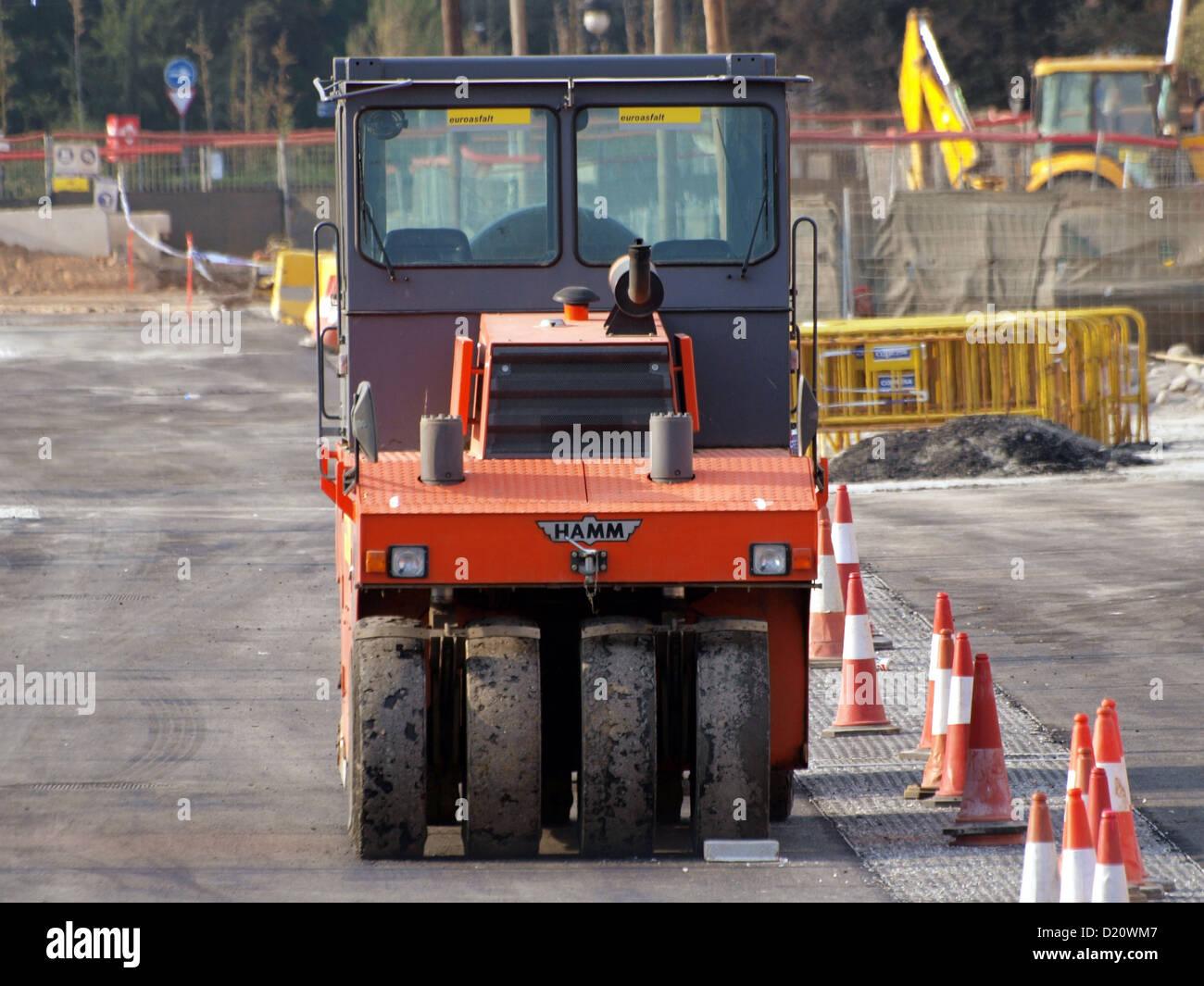 The Hamm road roller is a construction machine used for compacting soil ...