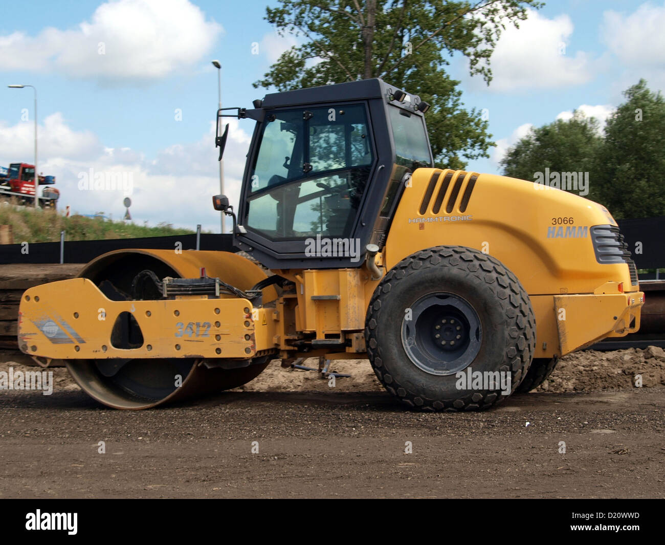 The Hamm road roller is a heavy construction vehicle used for ...