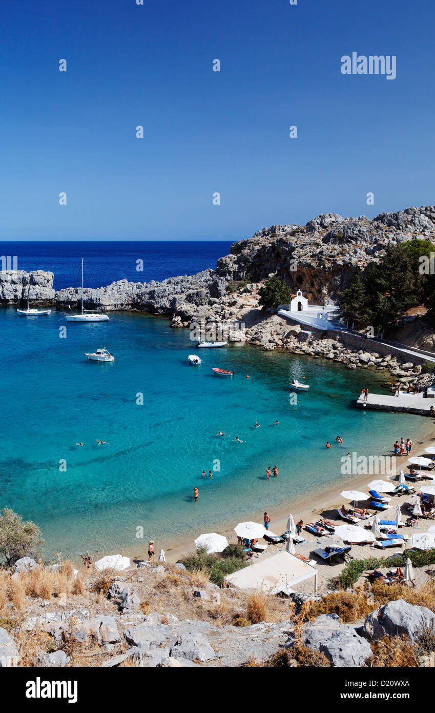 View of agios pavlos beach and coastline hi-res stock photography and images - Alamy