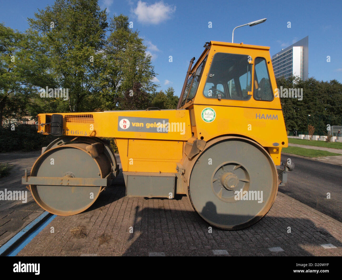The Hamm road roller is a construction machine used for compacting ...