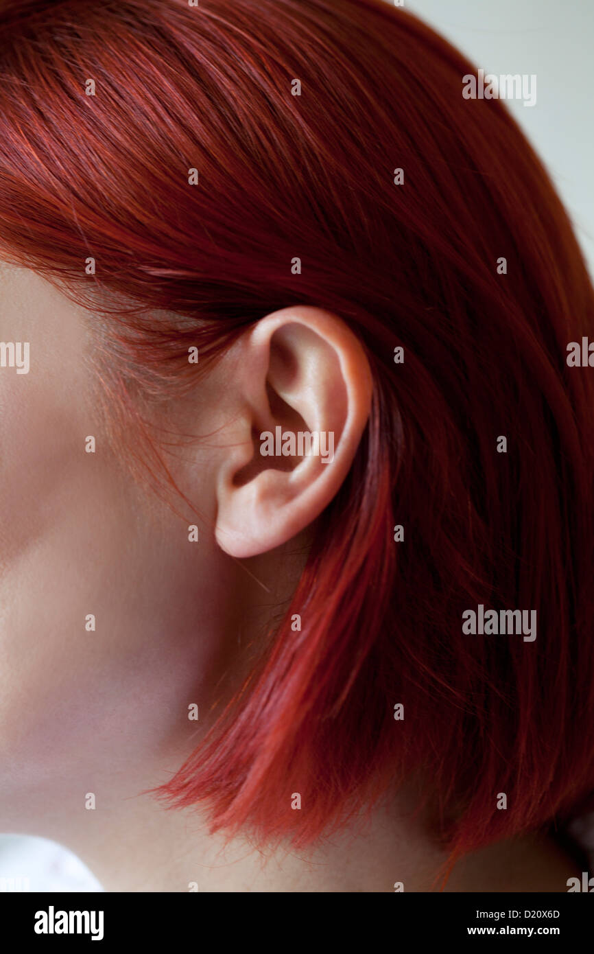 Human ears close up hi-res stock photography and images - Alamy
