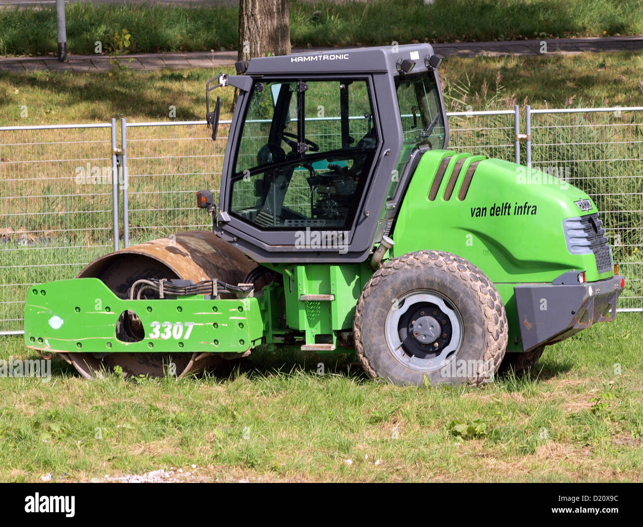The Hamm road roller is a piece of construction machinery used for ...