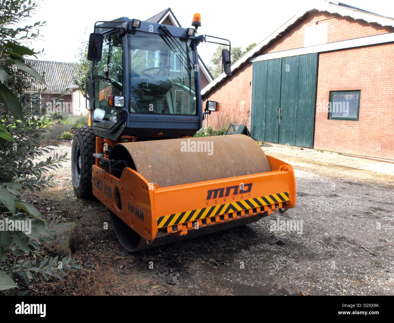 The Hamm road roller is a construction vehicle used for compacting soil ...