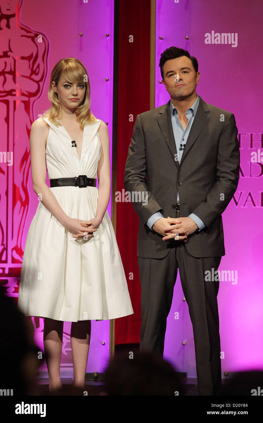 Jan. 10, 2013 - Beverly Hills, California, U.S. - Emma Stone & Seth ...