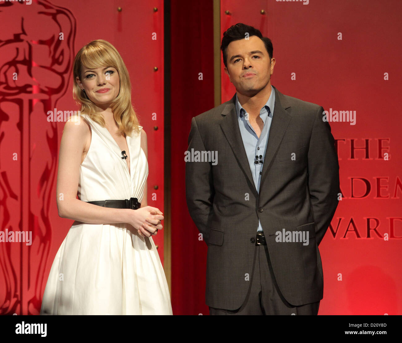 Jan. 10, 2013 - Beverly Hills, California, U.S. - Emma Stone & Seth ...