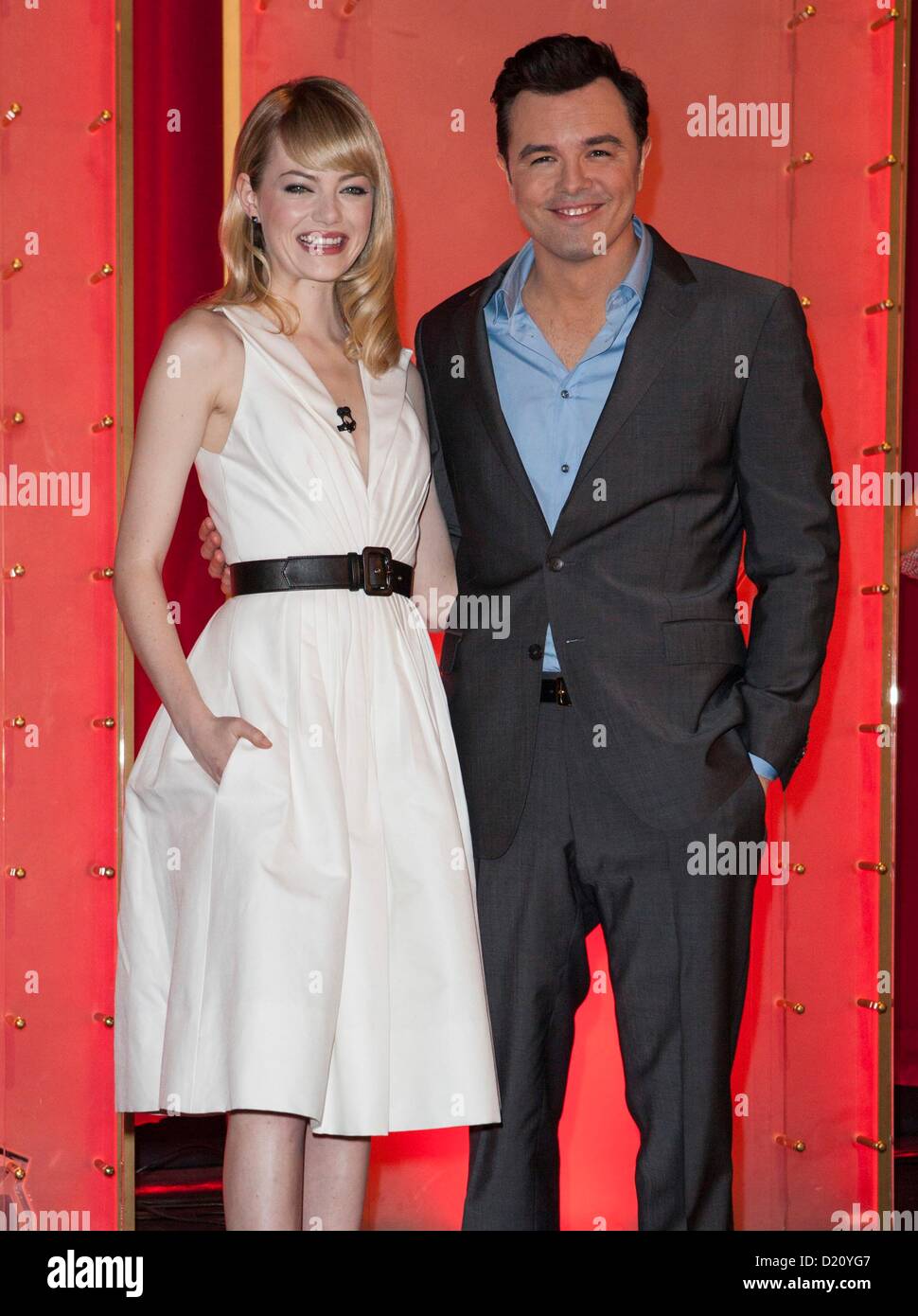 Los Angeles, USA. 10th January 2013. Emma Stone, Seth MacFarlane at the ...