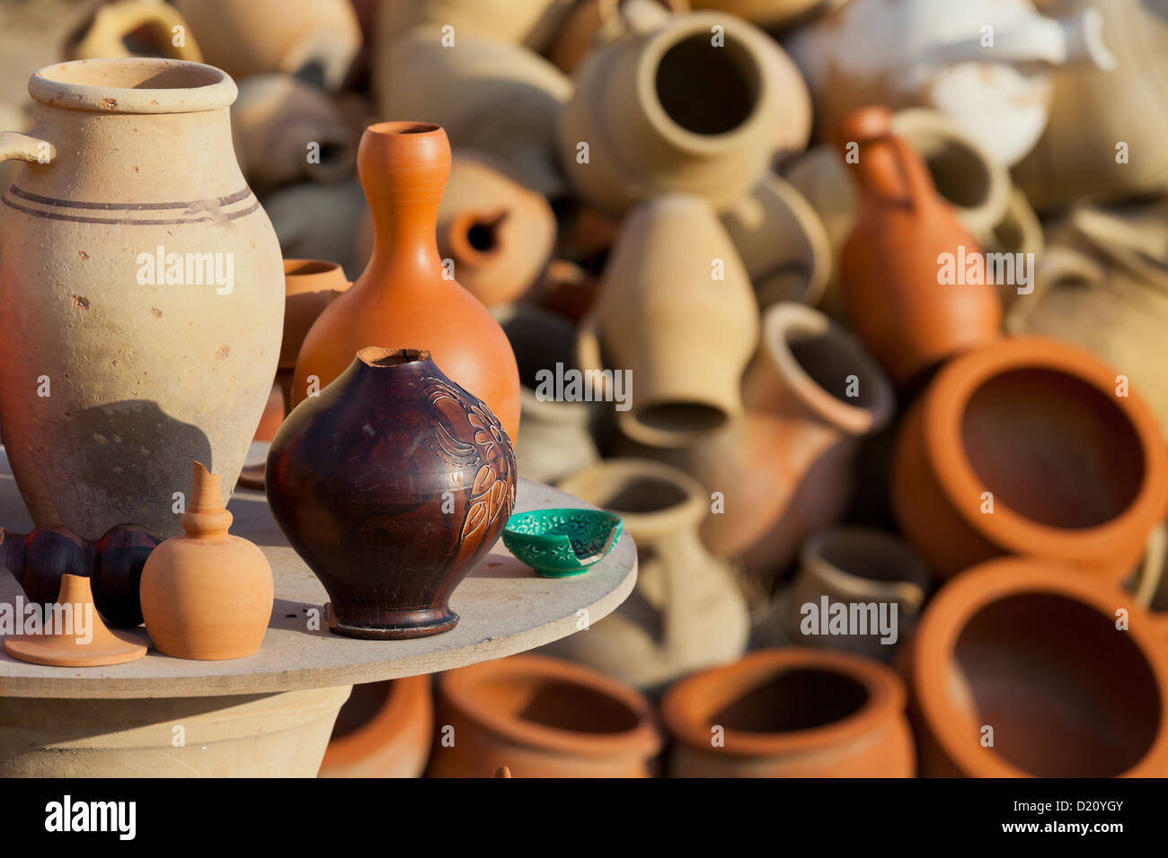 Clay pots, Kappadokien, Turkey, Anatolia, Cappadocia, Turkey Stock ...