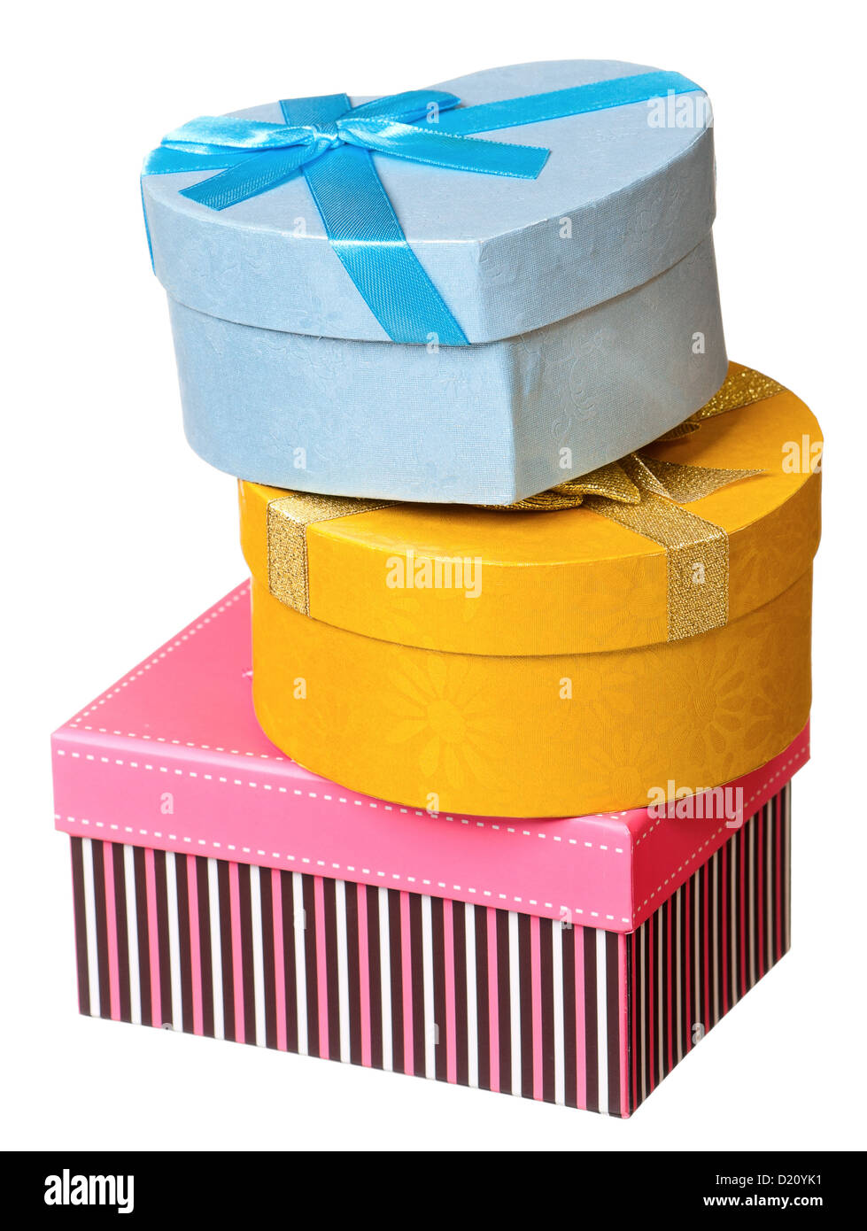Beautiful gift boxes pink Cut Out Stock Images & Pictures - Alamy