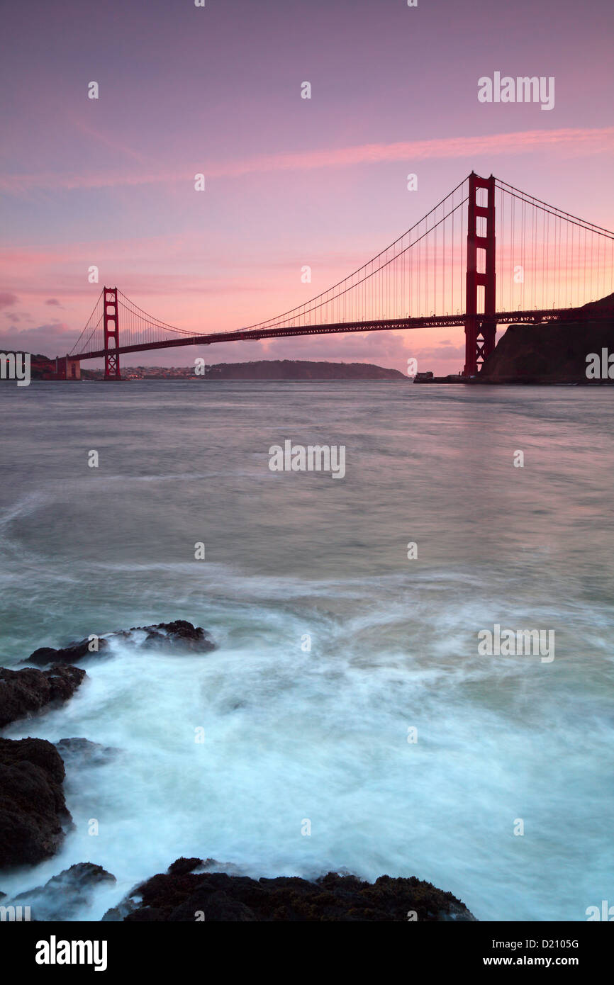 Golden Gate Bridge, Fort Baker, night, San Francisco, CA, USA Stock ...
