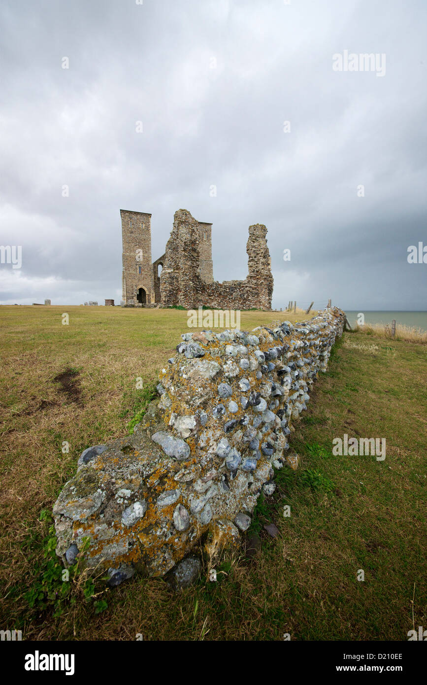 Reculver Towers Roman Fort Kent English Heritage UK Stock Photo - Alamy