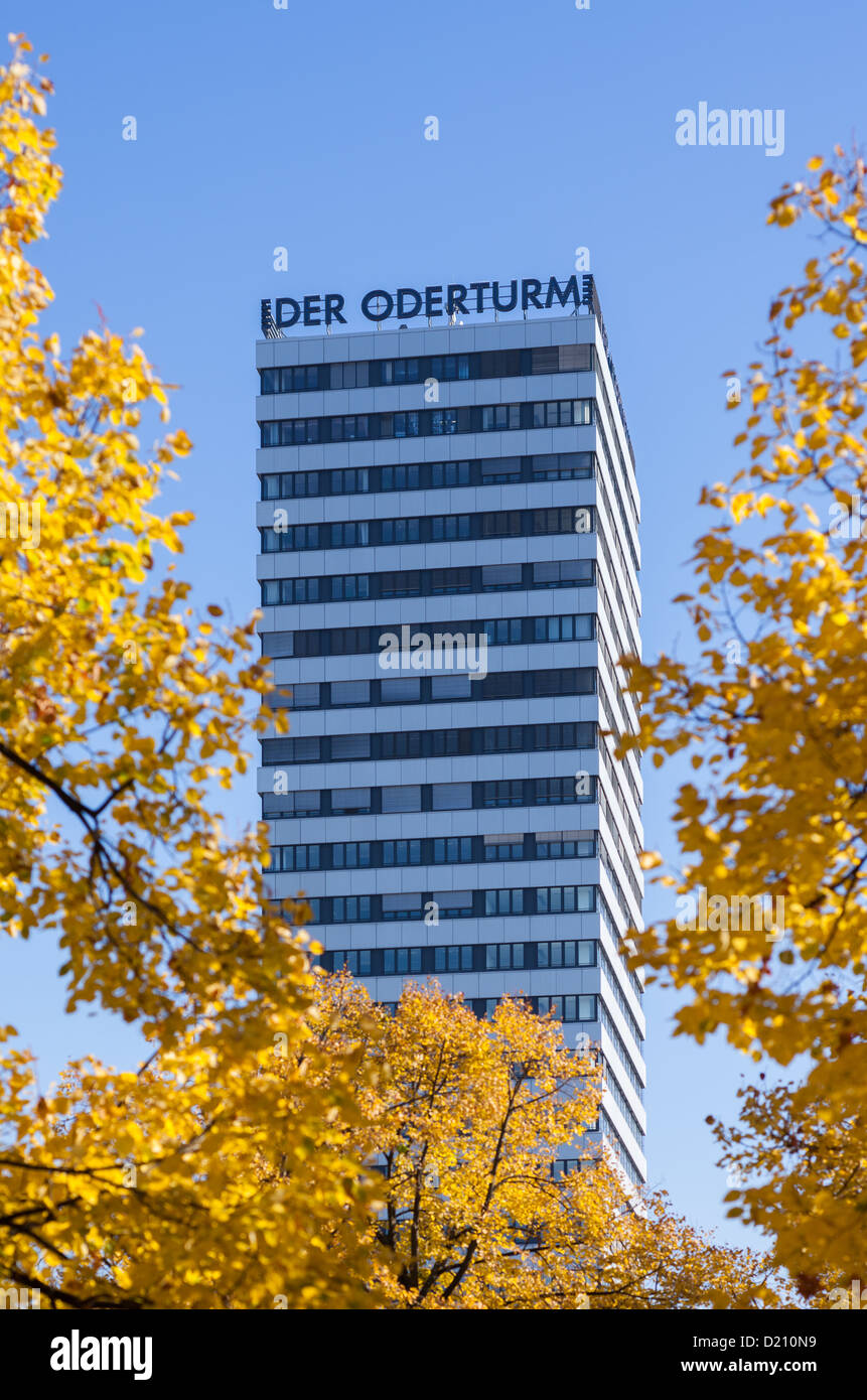 The landmark Oderturm, Frankfurt (Oder), Brandenburg, Germany Stock ...