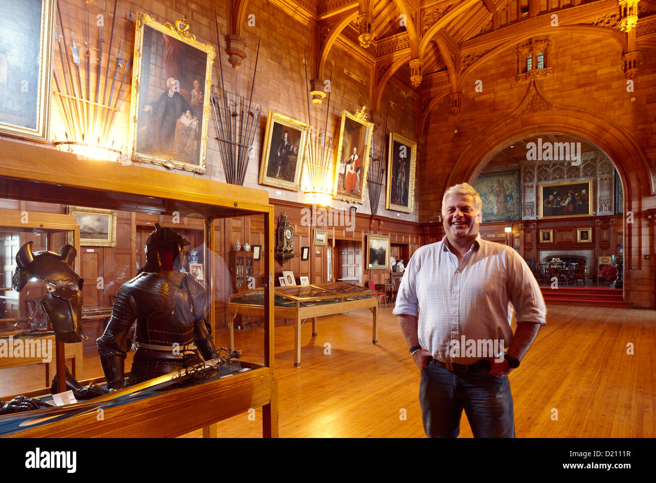 Francis Watson-Armstrong, owner of Bamburgh Castle at the exibition at ...