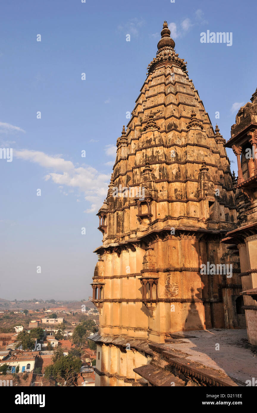Spire and view from the roof of the 9th Century Chaturbhuj Temple ...