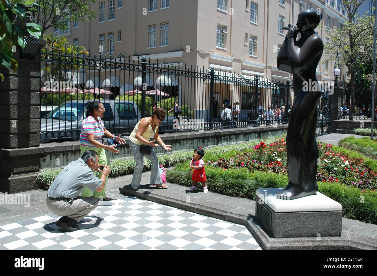 San José (Costa Rica): statue by the Teatro Nacional Stock Photo - Alamy