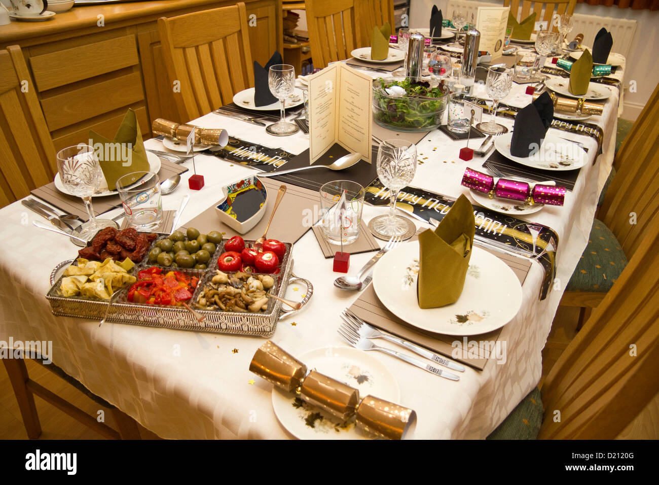 New years eve menu table hi-res stock photography and images - Alamy