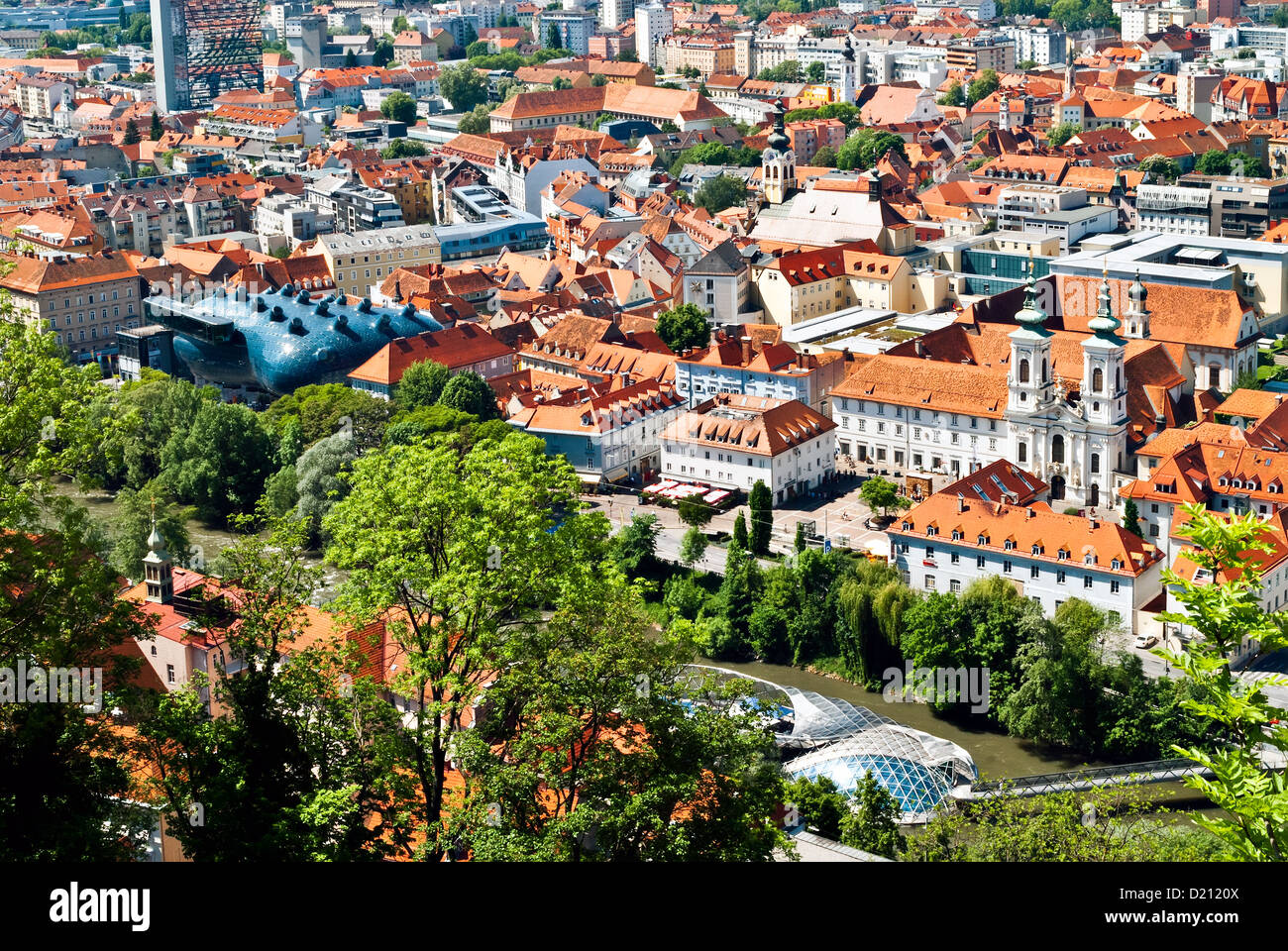Aerial view of Graz, Austria Stock Photo - Alamy