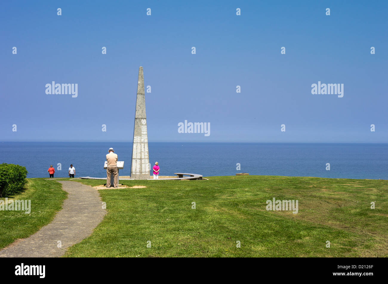 France, Normandy, Arromanches, a memorial in the places of the second ...
