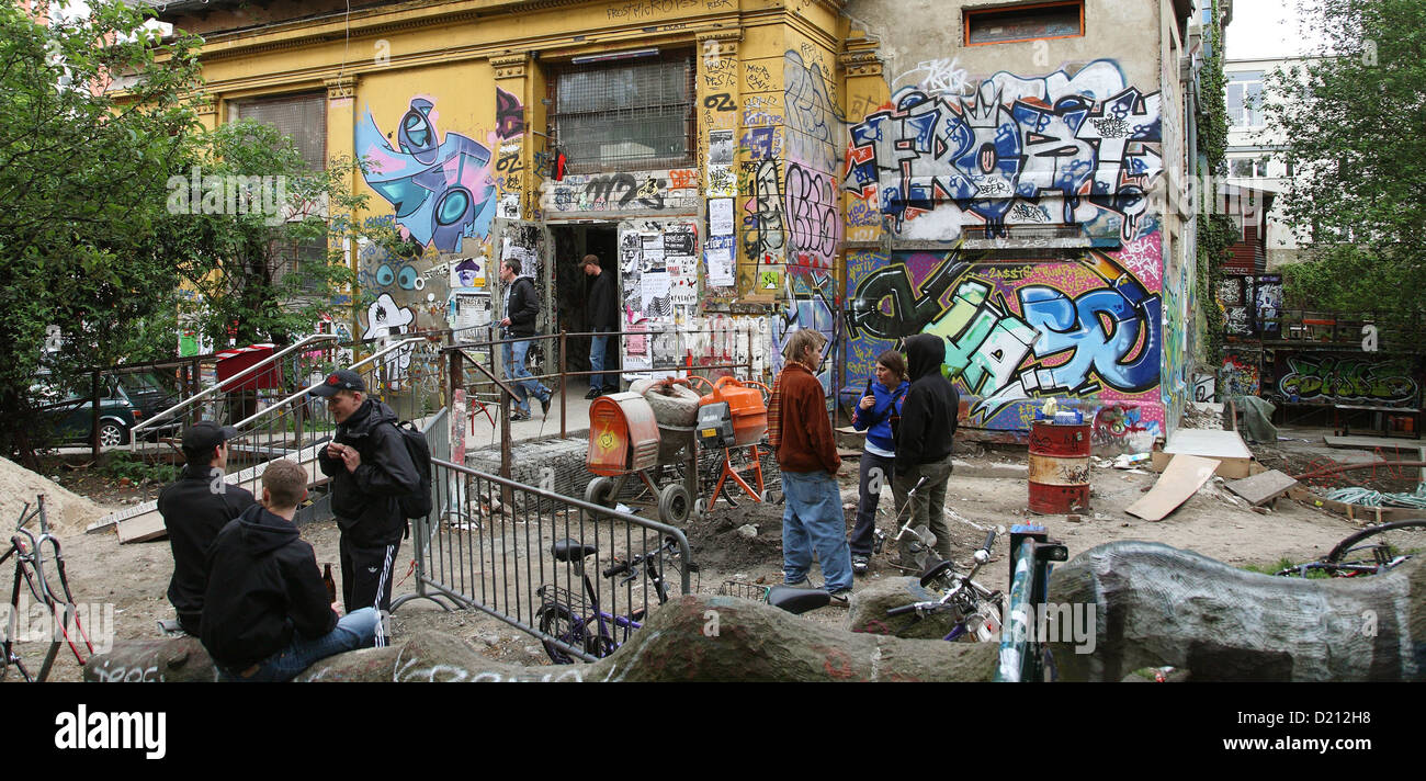 Hamburg, Germany, in front of the young Red Zora left alternative venue ...
