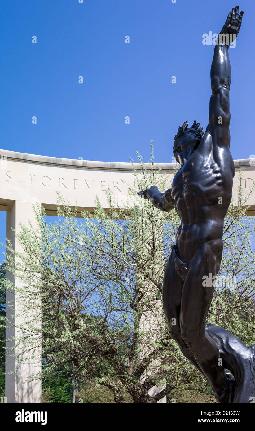 Normandy american cemetery statue hi-res stock photography and images ...