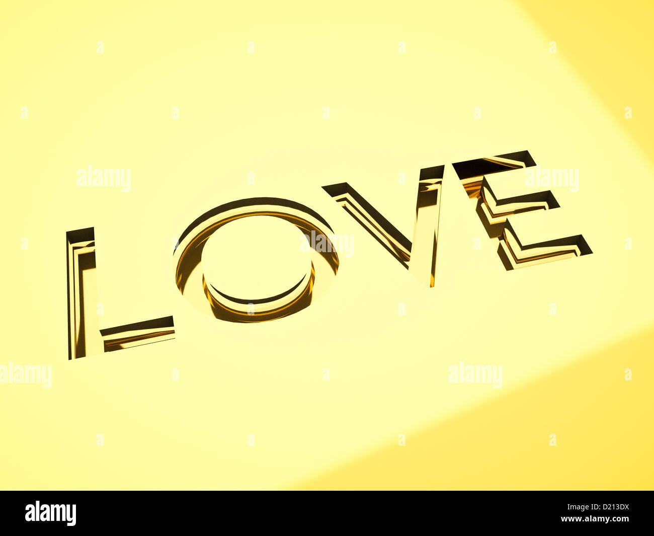 engraved love words on metal surface, for related concepts Stock Photo ...