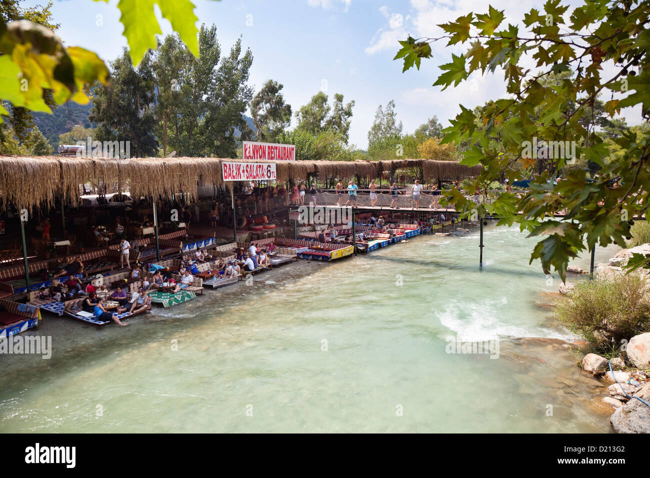 Restaurant in the Saklikent gorge near Tlos and Fethiye, lycian coast ...