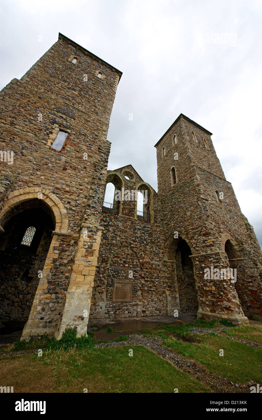 Reculver Towers Roman Fort Kent English Heritage UK Stock Photo - Alamy