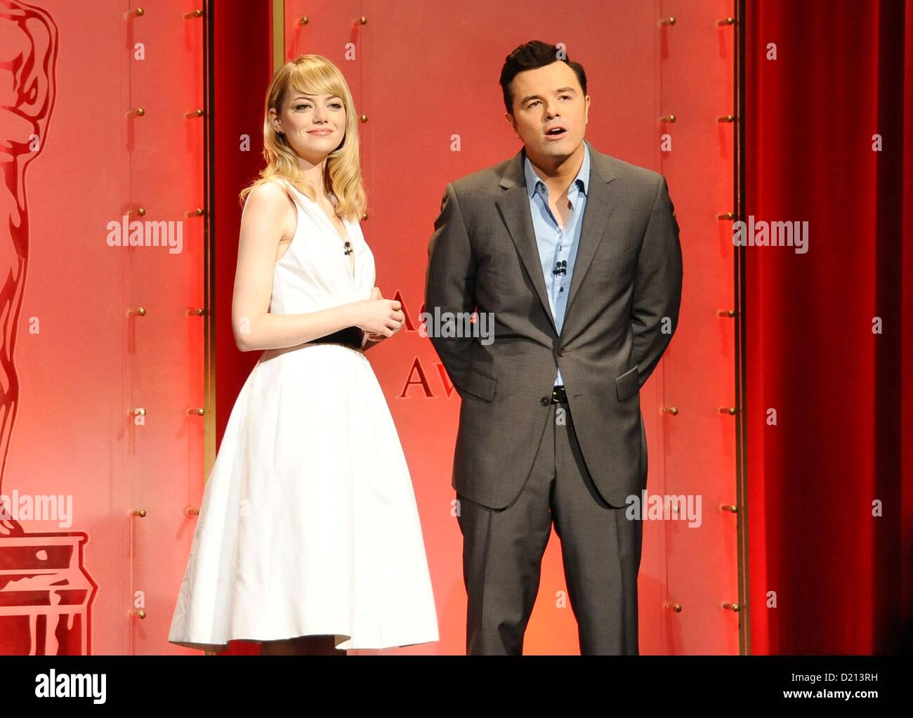Los Angeles, California, USA. 10th January 2013. Emma Stone, Seth ...