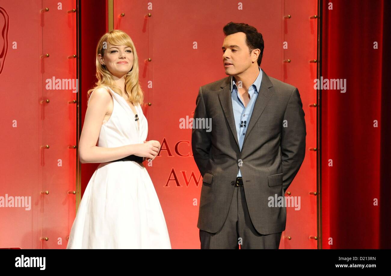Los Angeles, California, USA. 10th January 2013. Emma Stone, Seth ...
