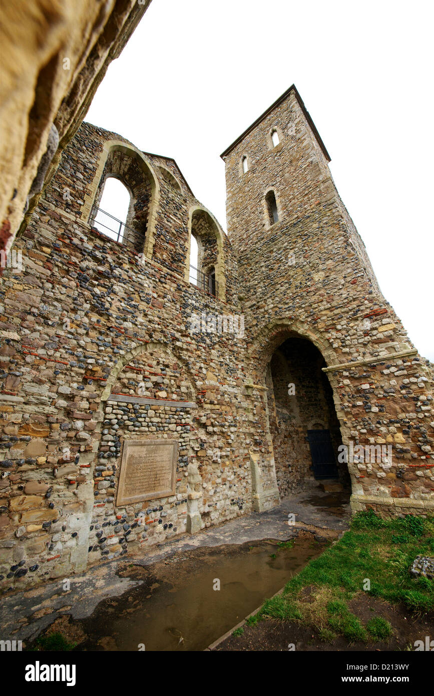 Reculver Towers Roman Fort Kent English Heritage UK Stock Photo - Alamy