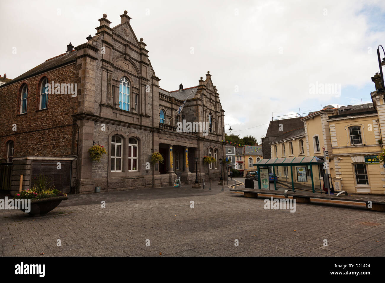 Passmore Edwards Free Library in Falmouth Cornwall UK England in town ...