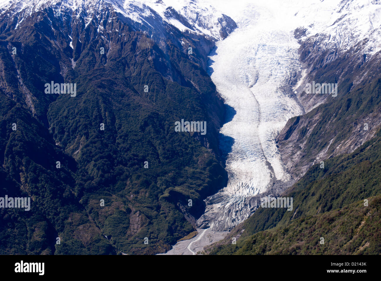 An aerial photograph of Franz Josef Glacier Stock Photo - Alamy
