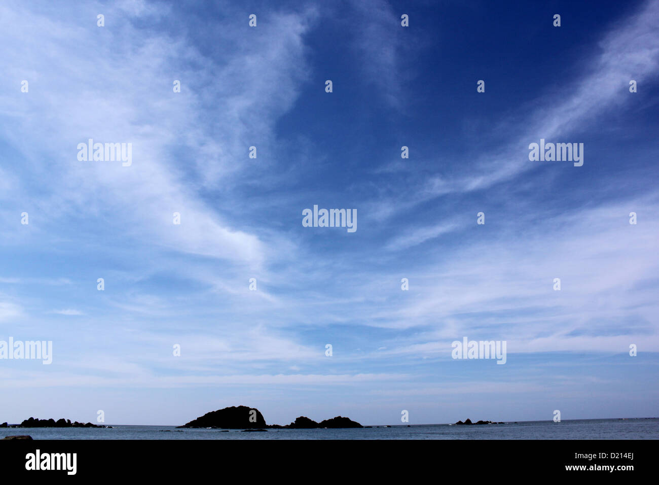 Blue sky Rocks and sea, Kerala India Stock Photo - Alamy