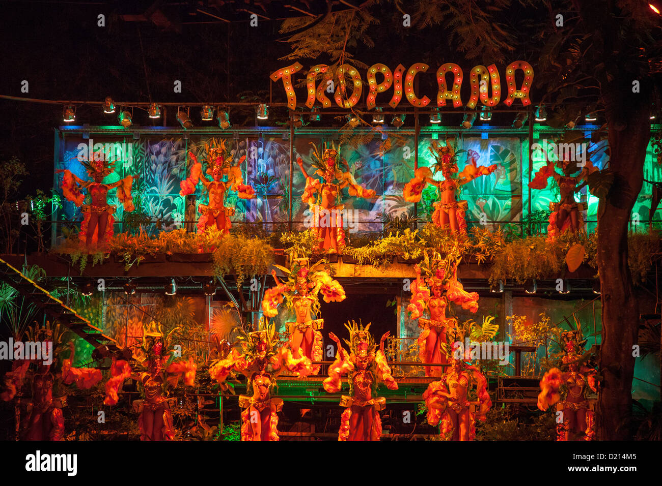 Dance performance at Tropicana cabaret club show, Havana, Havana, Cuba ...