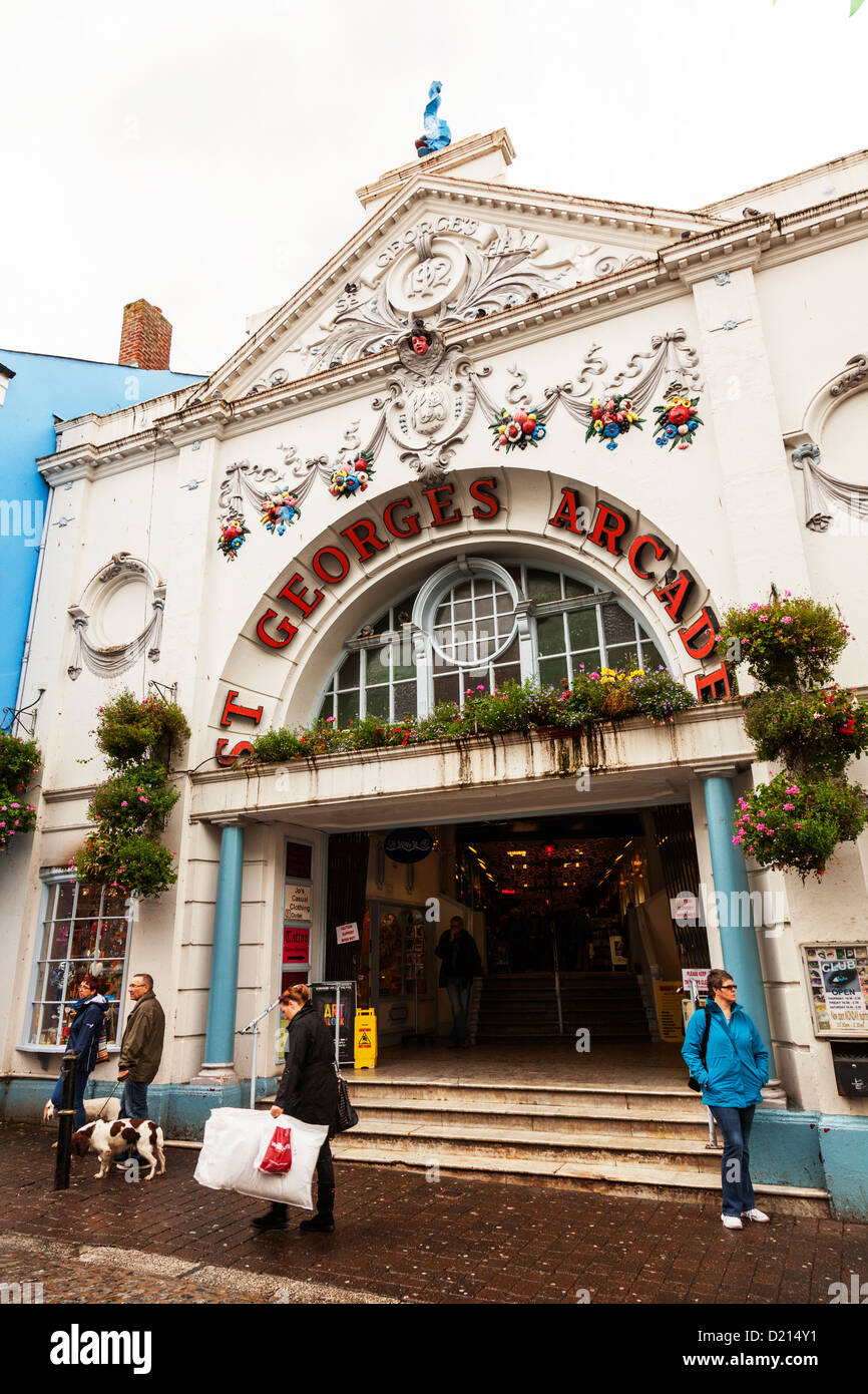 St Georges Arcade outside exterior in Falmouth Cornwall UK. front ...