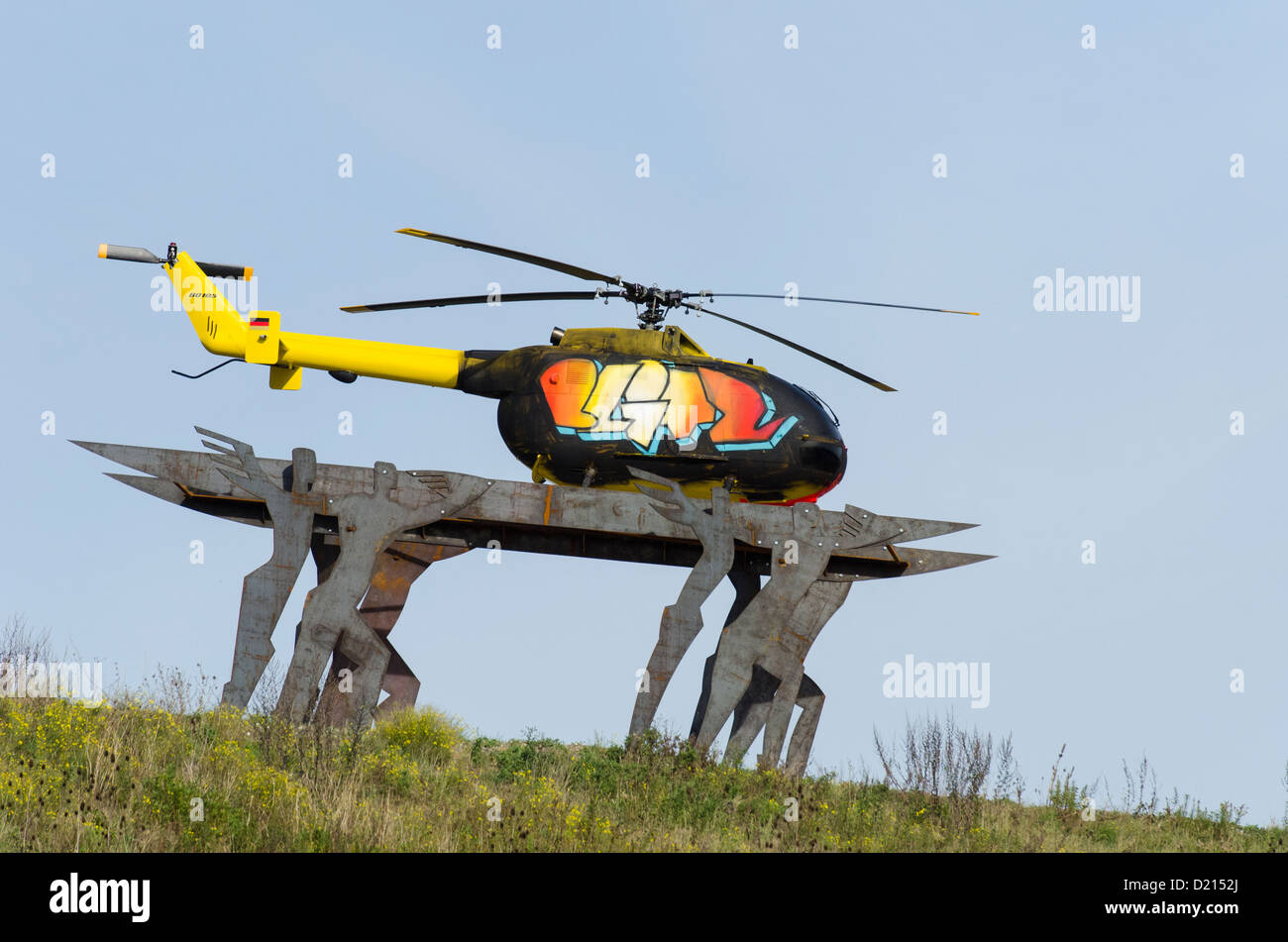Gelber Engel ADAC Helicopter Stock Photo - Alamy