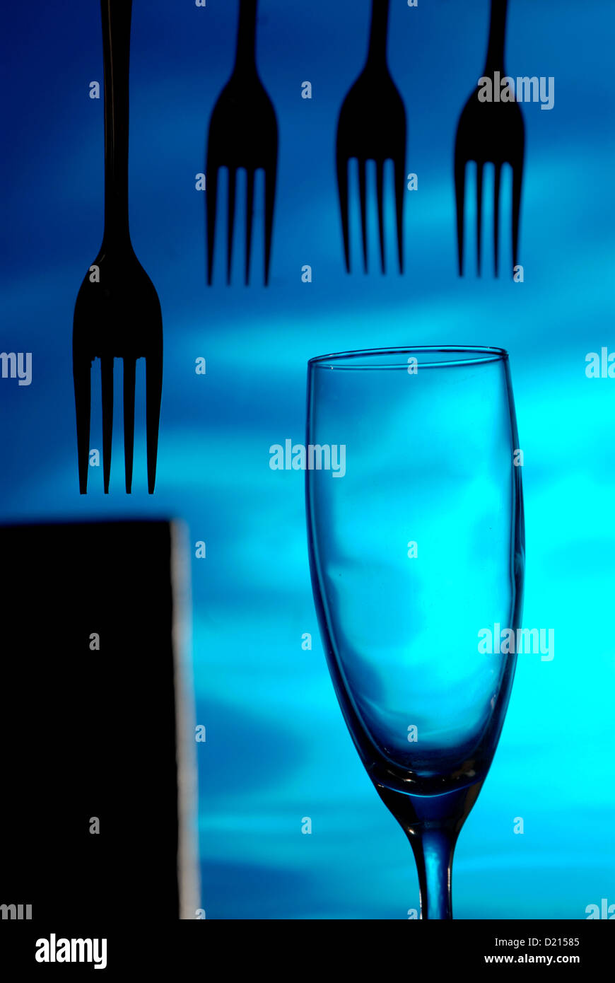 Fork and Glass Stock Photo - Alamy