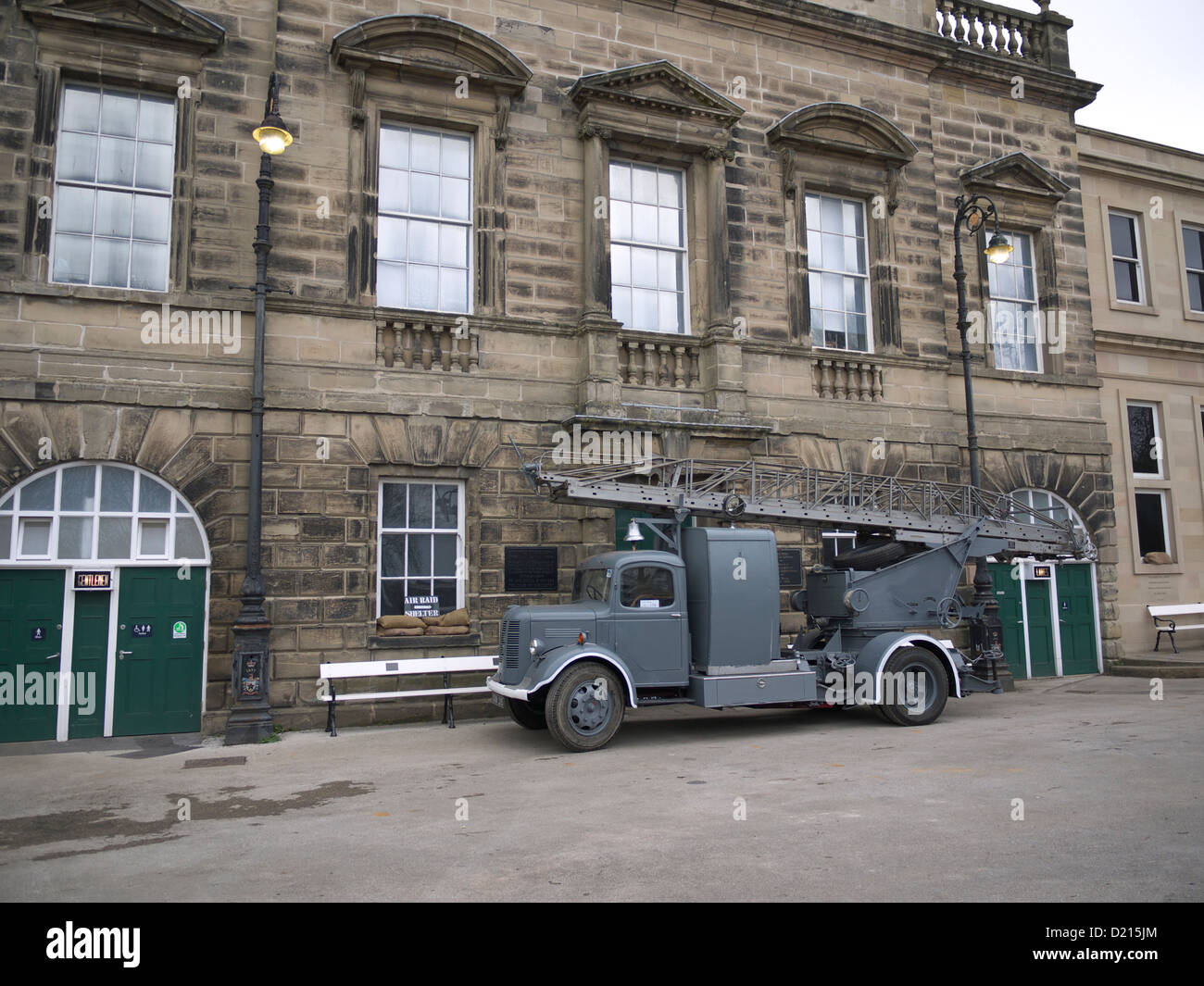 Vintage fire appliance at Crich Tramway village 1940's weekend Stock ...
