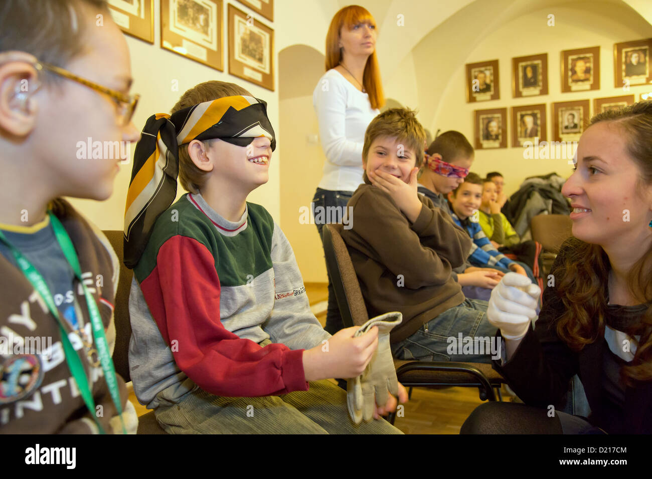 Poznan, Poland, in a boarding school for children gehoerlose Stock ...