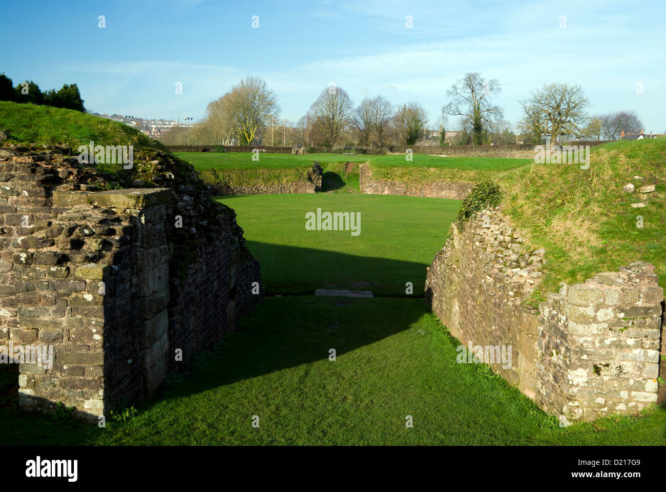 roman amphitheatre caerleon near newport gwent south wales Stock Photo ...