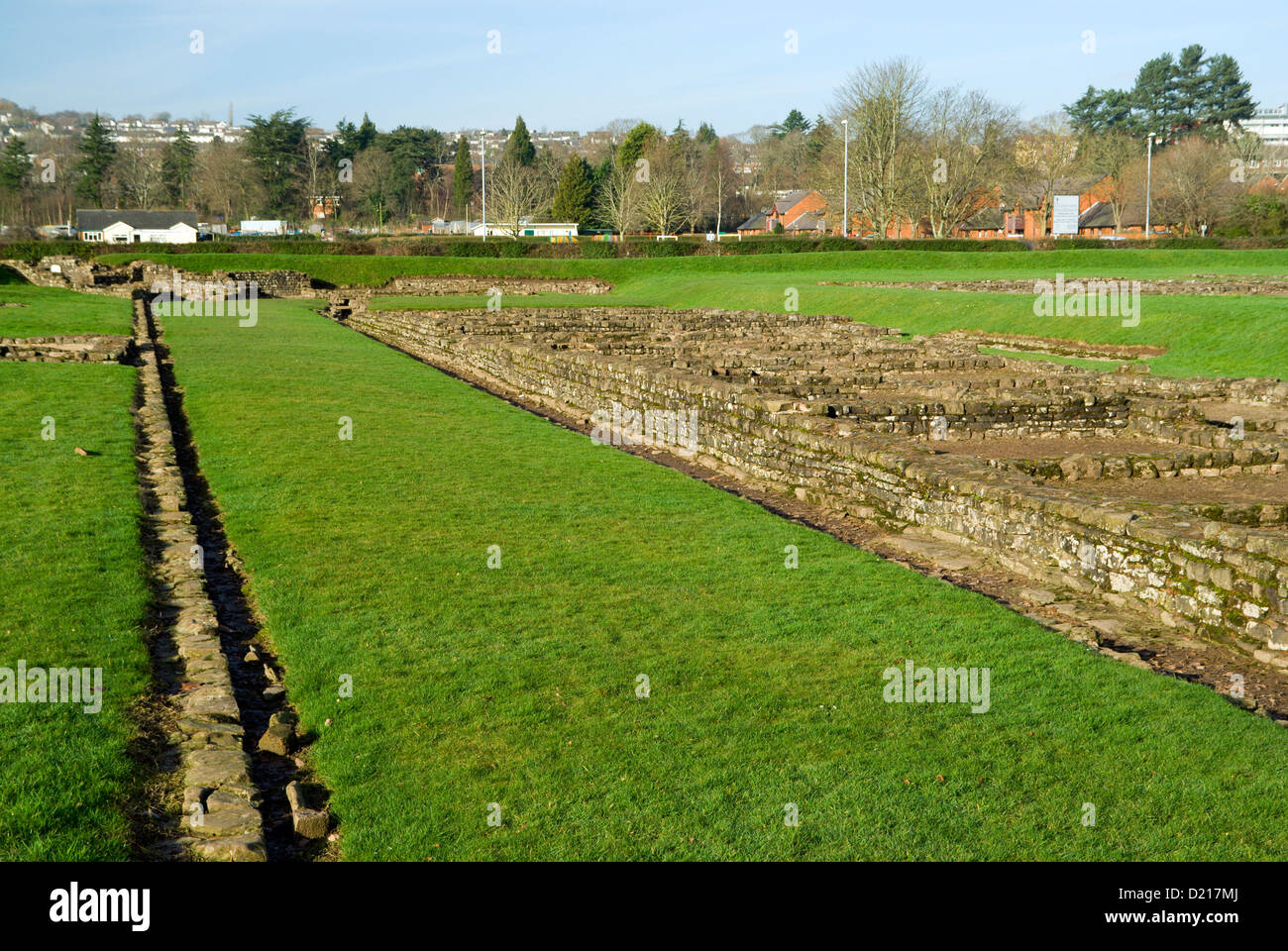 roman barracks caerleon near newport south wales uk Stock Photo - Alamy