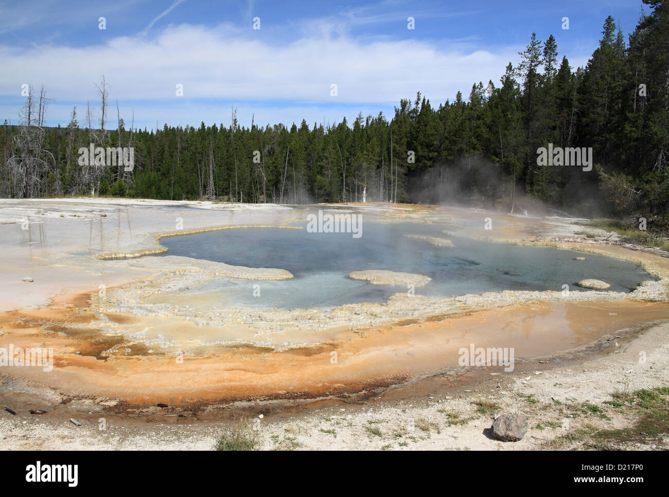 Yellowstone Lake & thermal pools, Yellowstone National Park Stock Photo ...
